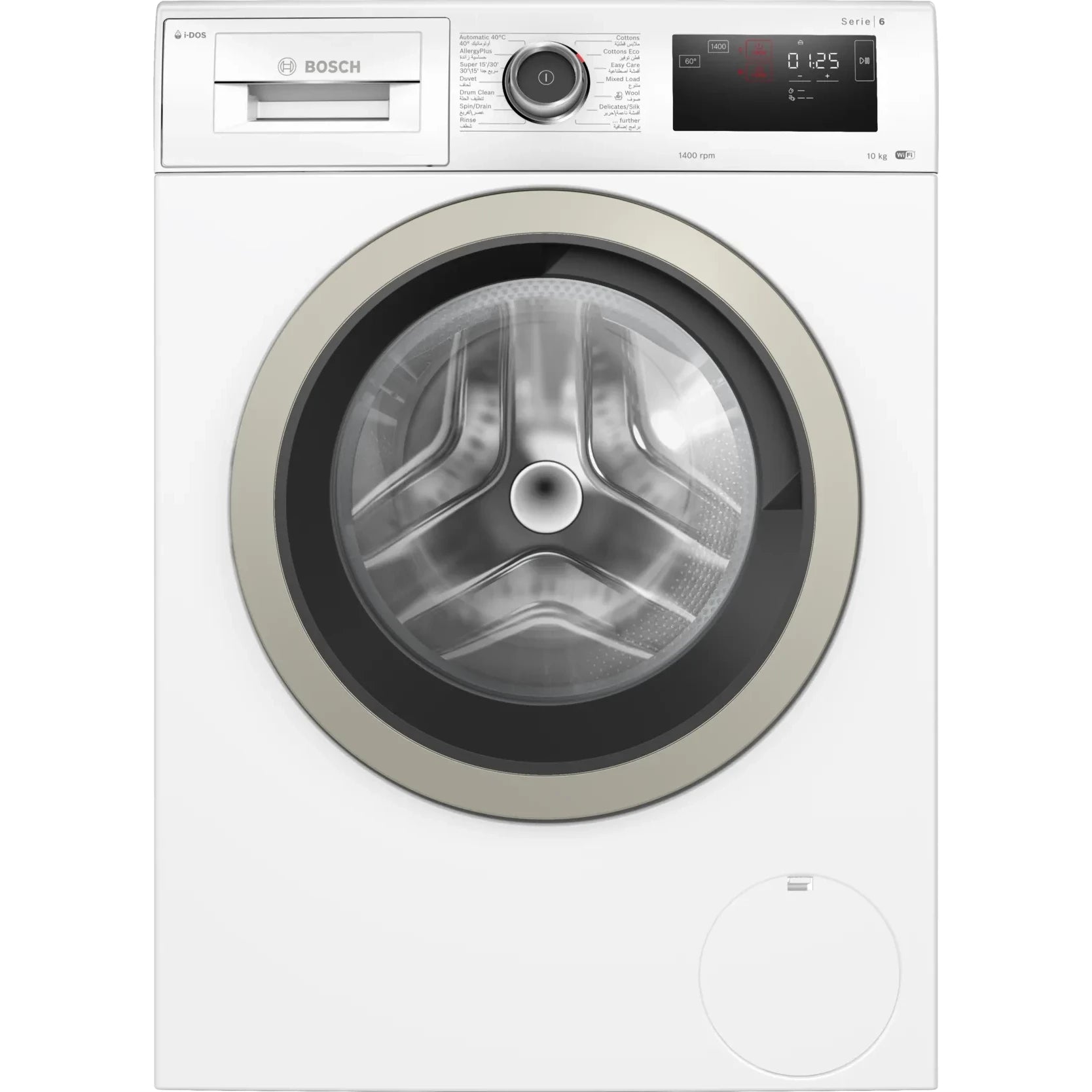 Bosch Series 6 Front Load Washing Machine, 10KG, 1400 RPM, Wi-Fi, Whit ...