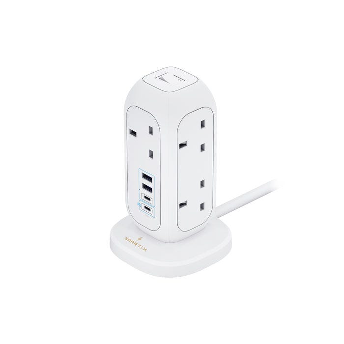 Smartix Premium Multi-Device Charging Tower PowerHub MINI White, SM1BC ...