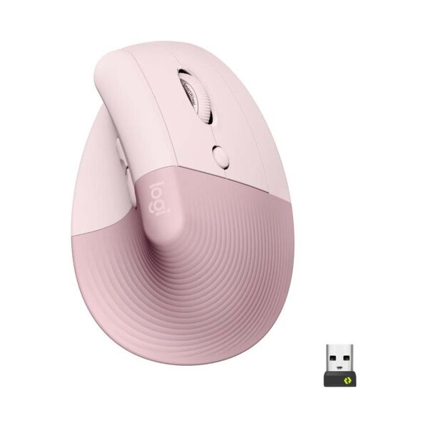 Logitech Lift Vertical Ergonomic Mouse Rose Pink - Ecity Electronics