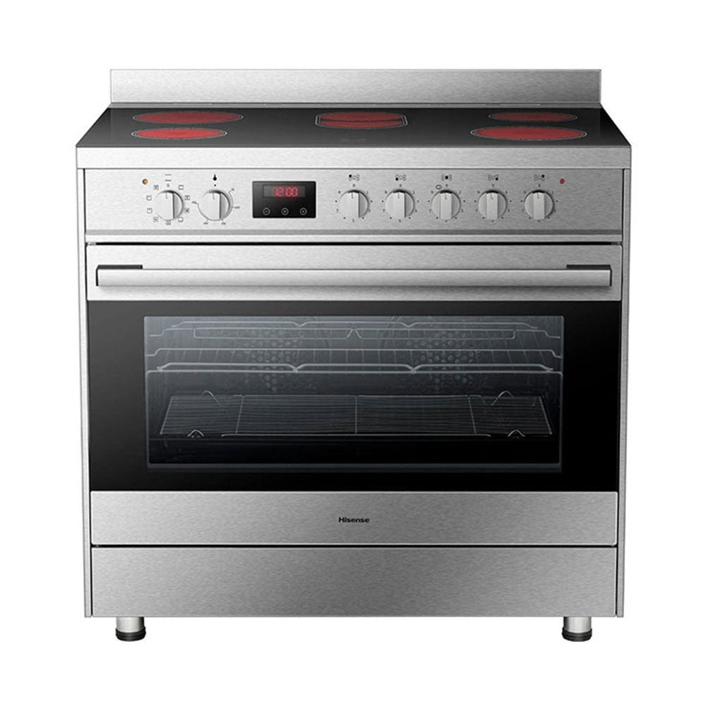 Hisense 5-Burner Ceramic Cooking Range Silver HFEC90545X - Ecity ...