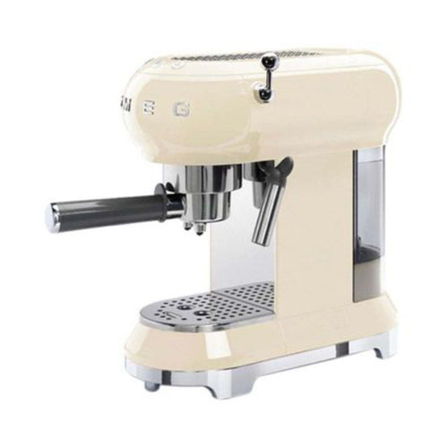 Smeg 50's Style Pump Espresso Maker 1000ml Cream - Ecity Electronics