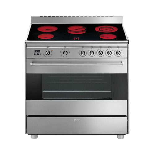 Smeg Freestanding Electric Cooker Silver SX91CSA - Ecity Electronics