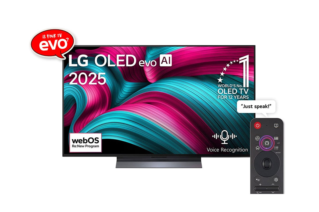 LG 55-inch OLED evo AI C5 4K 144Hz Smart Television AI Magic remote we ...