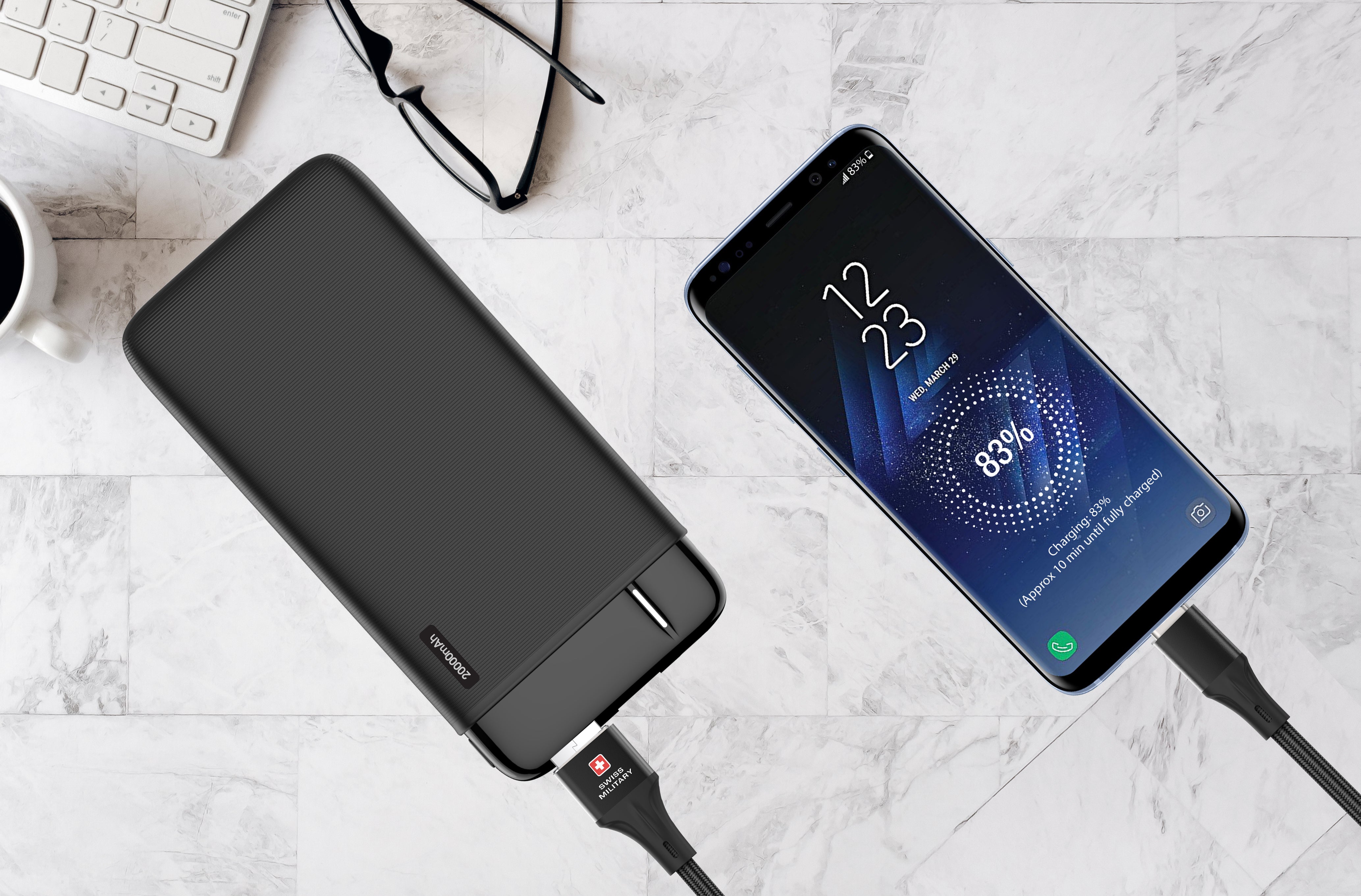 Swiss Military USB-A to USB-C Fast Charging Cable 60W Premium Braided ...