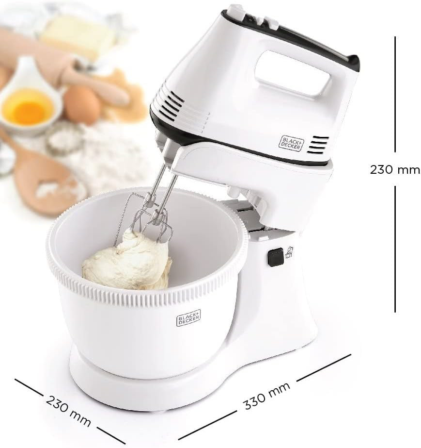 Black + Decker Stand Mixer, 300W, 5 speed, White, M700-B5 - Ecity ...
