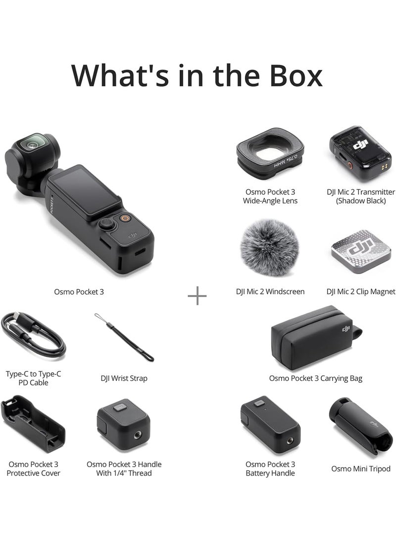 DJI ZPK300-C2 Osmo Pocket 3 Creator Combo Black Action Camera - Ecity ...