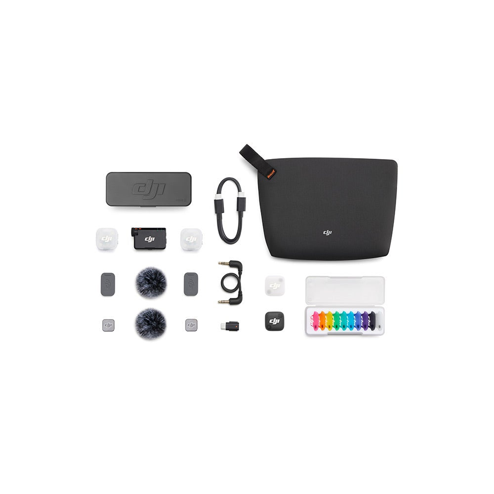 DJI Mic Mini 2 with 2 TX + 1 RX + Charging Case, Black DJI-MIC200M-2V1 ...