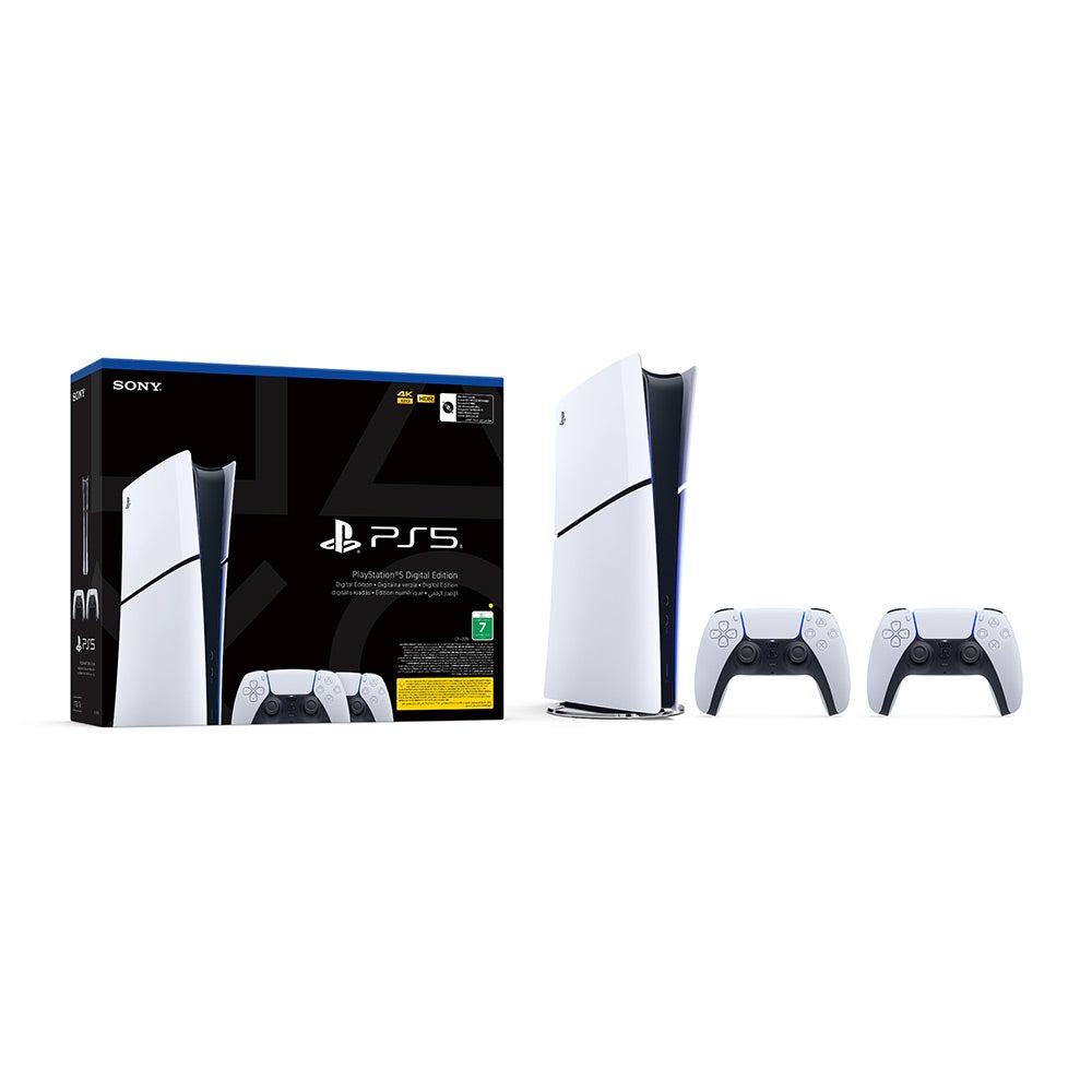 Sony PlayStation PS5 Slim Console (Digital Edition) + Extra DualSense ...